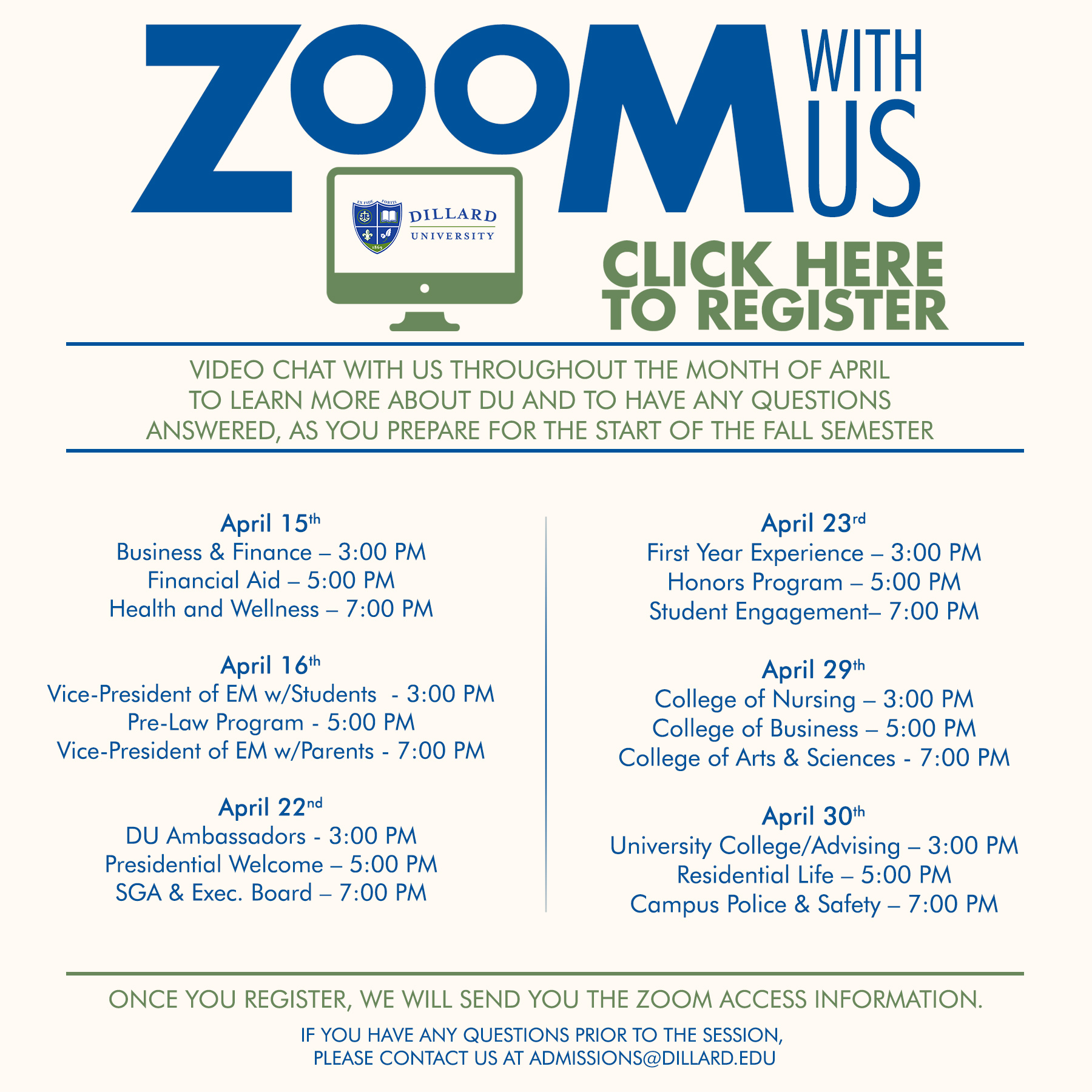 Welcome to DU! | Admissions | Portal